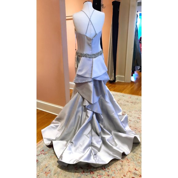 Alyce Paris | Dresses | Alyce Silver Strapless Dress Size 6 New With ...